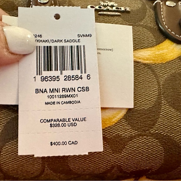 Coach | Bags | Coach Mini Rowan Crossbody Satchel Bag In Signature Canvas With Banana Print ...